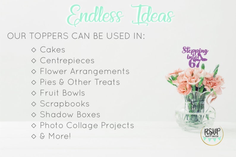 ANY NUMBER Stepping Into 45 Cake Topper, Fabulous Birthday Cake Topper ...