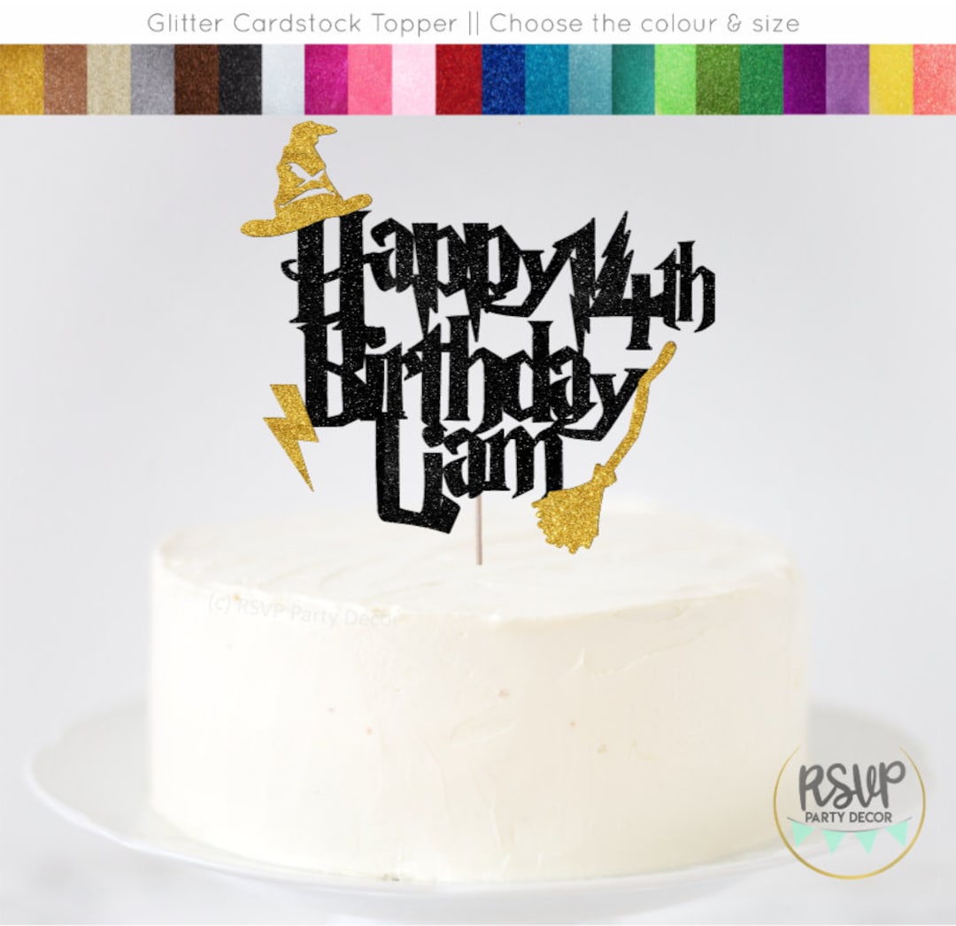 Custom Wizard Happy Birthday Cake Topper, Wizard Birthday Party ...