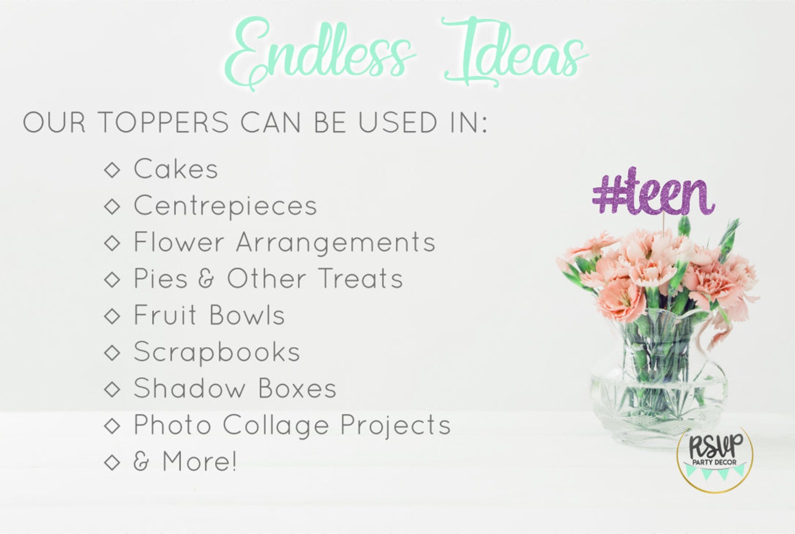 Hashtag Teen Cake Topper teen Cake Topper 13 Cake Topper - Etsy