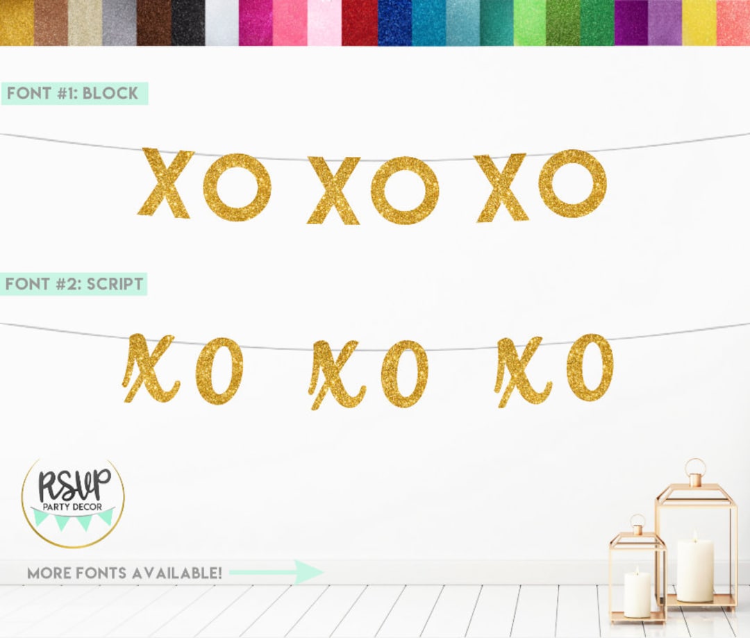 XO XO XO Banner, Valentine's Day Banner, Bachelorette Banner, Galentine ...