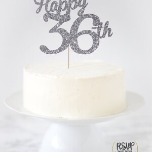 Thirty Six Cake Topper, 36 Cake Topper, Thirtysix Cake Topper, Thirty ...
