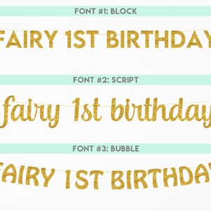 Custom Fairy 1st Birthday Banner, Fairy First Birthday Decor ...