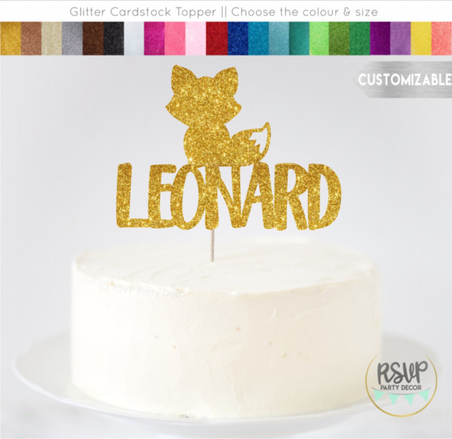 Custom Fox Cake Topper Woodland Cake Topper Fox Baby Shower - Etsy