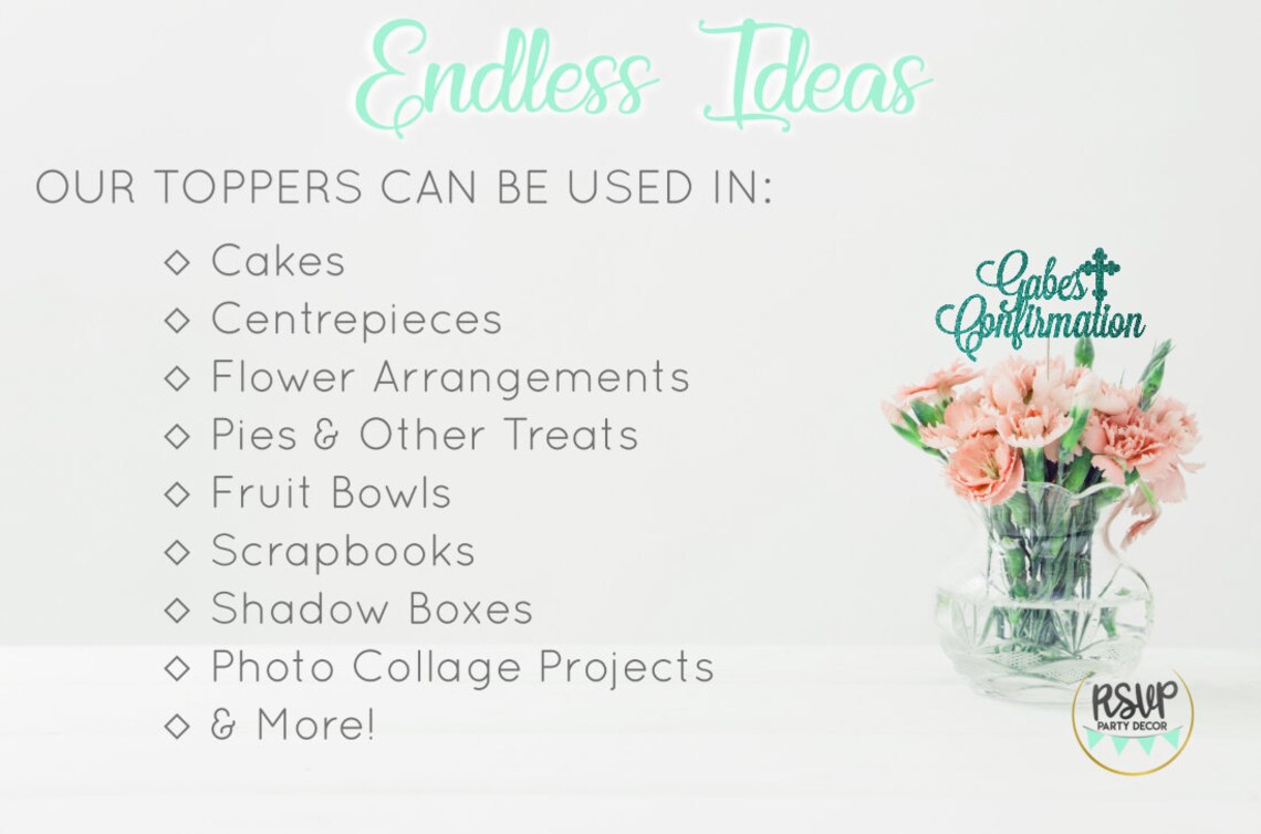 Custom Confirmation Cake Topper Confirmation Cake Topper | Etsy