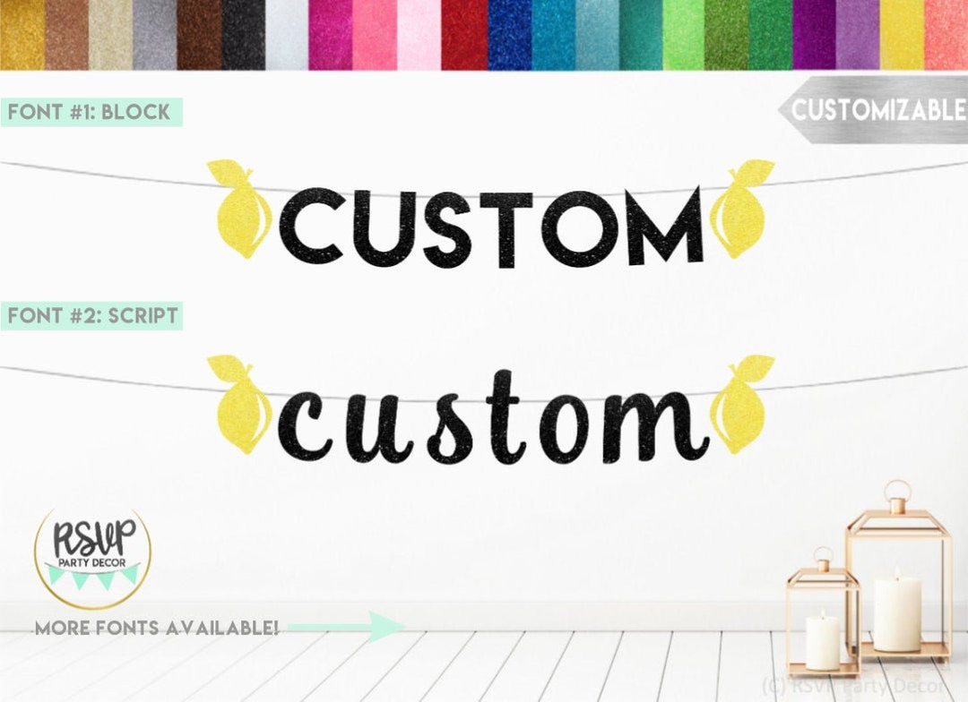 Custom Lemon Banner, Lemon Themed Party Decorations, She Found Her Main ...