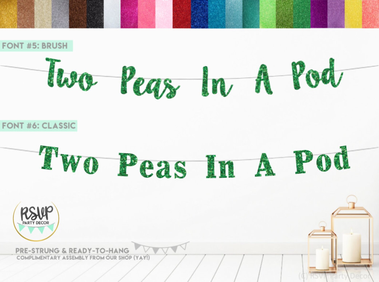 Two Peas in A Pod Banner Twin Announcement Banner Glitter 2 - Etsy