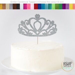 Crown Cake Topper, Princess Birthday Party Decor, Tiara Cake Topper ...