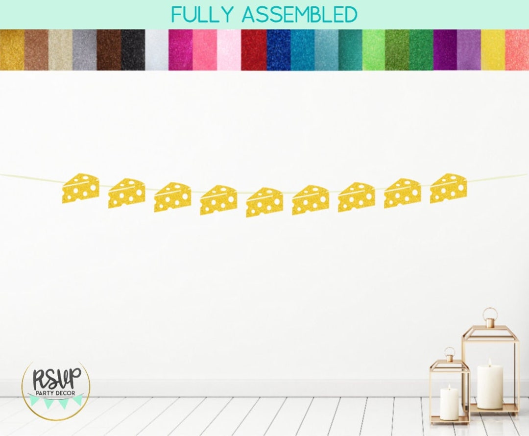 Cheese Garland, Mouse Themed Party Decor, Wine and Cheese Party ...