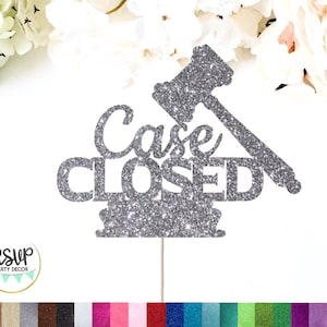 Case Closed Cake Topper, Law School Graduation Cake Topper, Lawyer ...