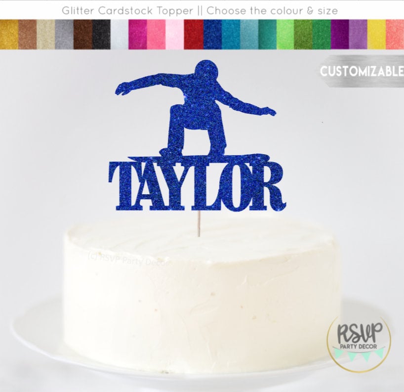 Custom Snowboard Cake Topper Snowboarding Cake Topper - Etsy