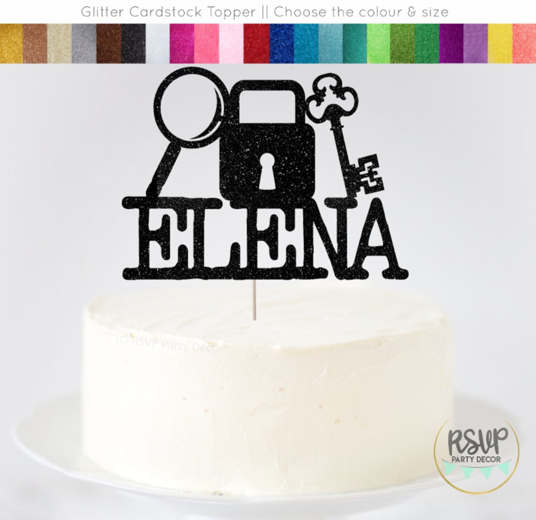 Custom Escape Room Cake Topper, Escape Room Birthday Party Decorations ...
