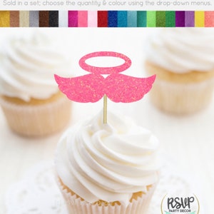 Angel Wing Cupcake Toppers, Angel Food Picks, Christmas Party Decor ...