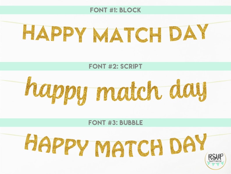 Happy Match Day Banner Match Day Party Decorations Med - Etsy
