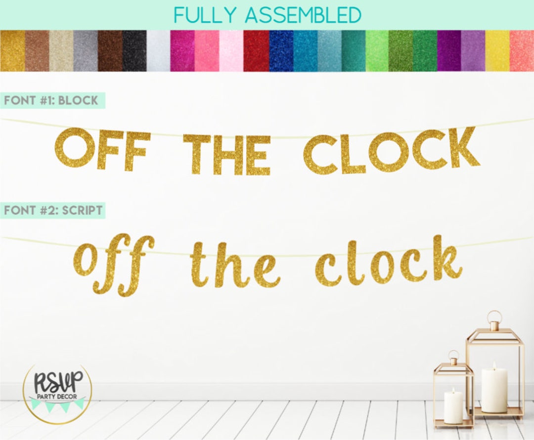 Off the Clock Banner, Retirement Party Decorations, Officially Retired ...