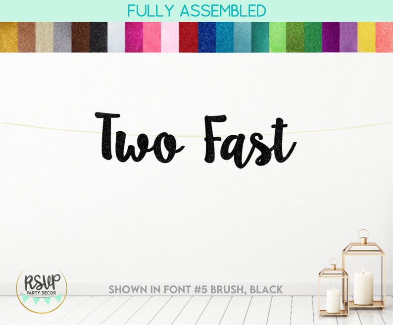 Two Fast Banner, Racecar 2nd Birthday Party Decor, Race Car Second ...