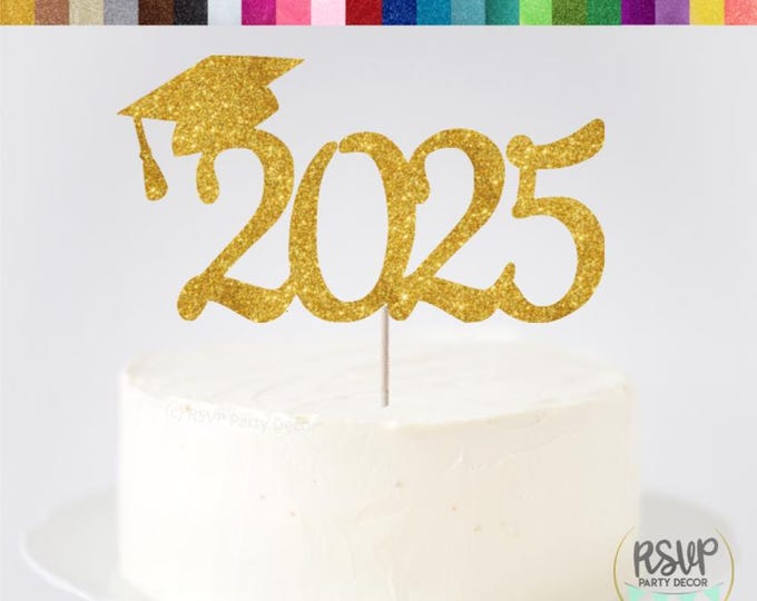 Class of 2025 Grad Cake Topper, Custom Graduation Cake Topper ...