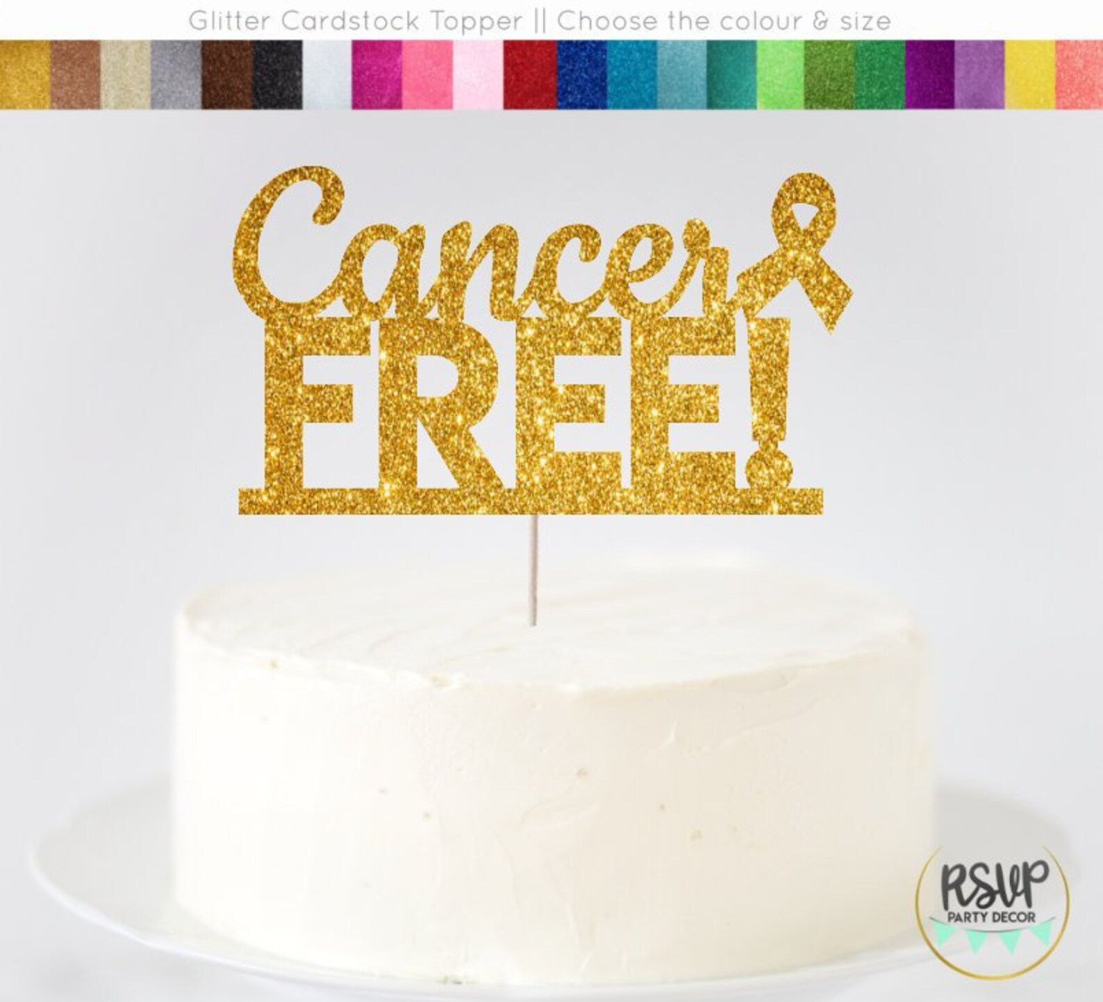 Cancer Free Cake Topper Cancer Survivor Cake Topper Cancer | Etsy