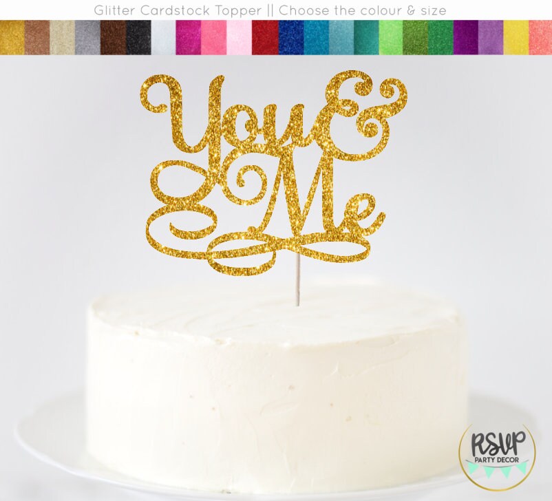 You & Me Cake Topper You and Me Cake Topper Romantic Wedding - Etsy