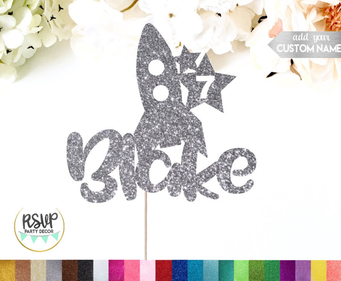 Custom Rocket Ship Cake Topper Rocketship Cake Topper Space | Etsy