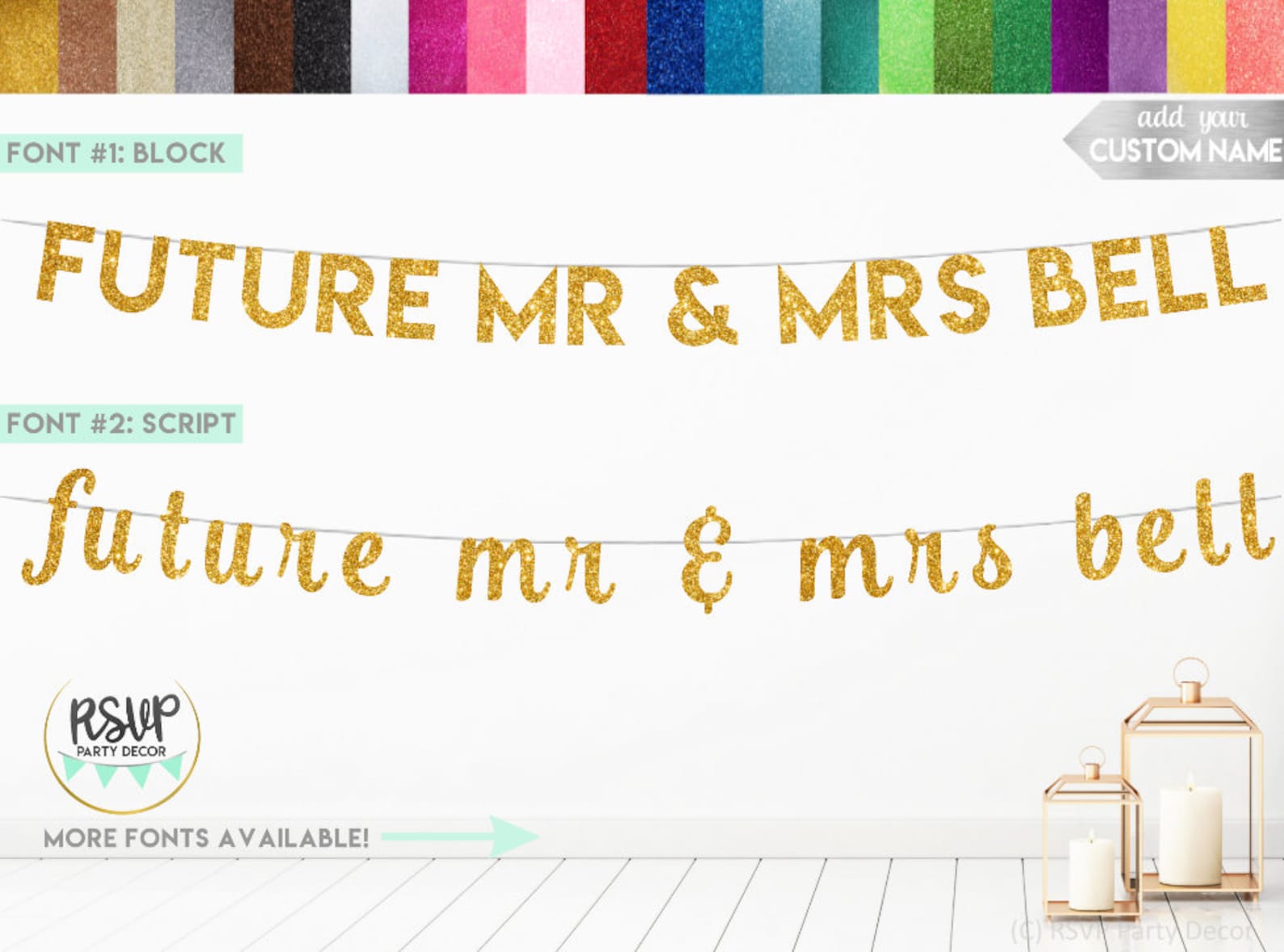 Custom Future Mr & Mrs Banner Future Mr and Mrs Name Sign | Etsy