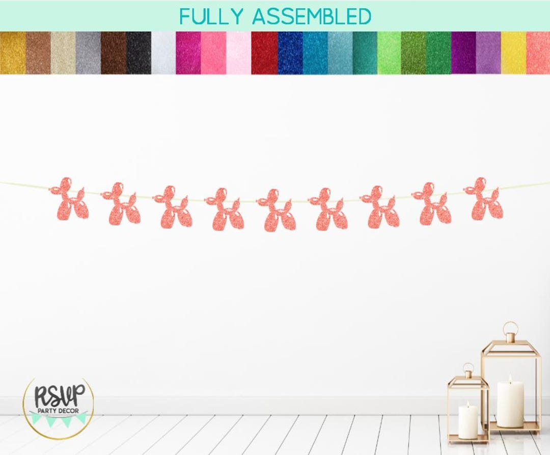 Balloon Dog Garland, Balloon Dog Birthday Party Decor, Balloon Animal ...