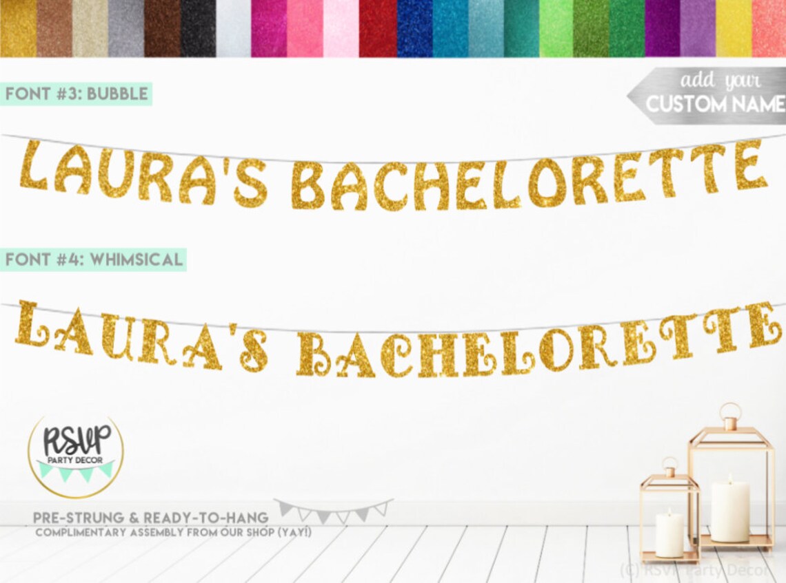 Custom Bachelorette Banner, Personalized Bachelorette Banner, Name's ...
