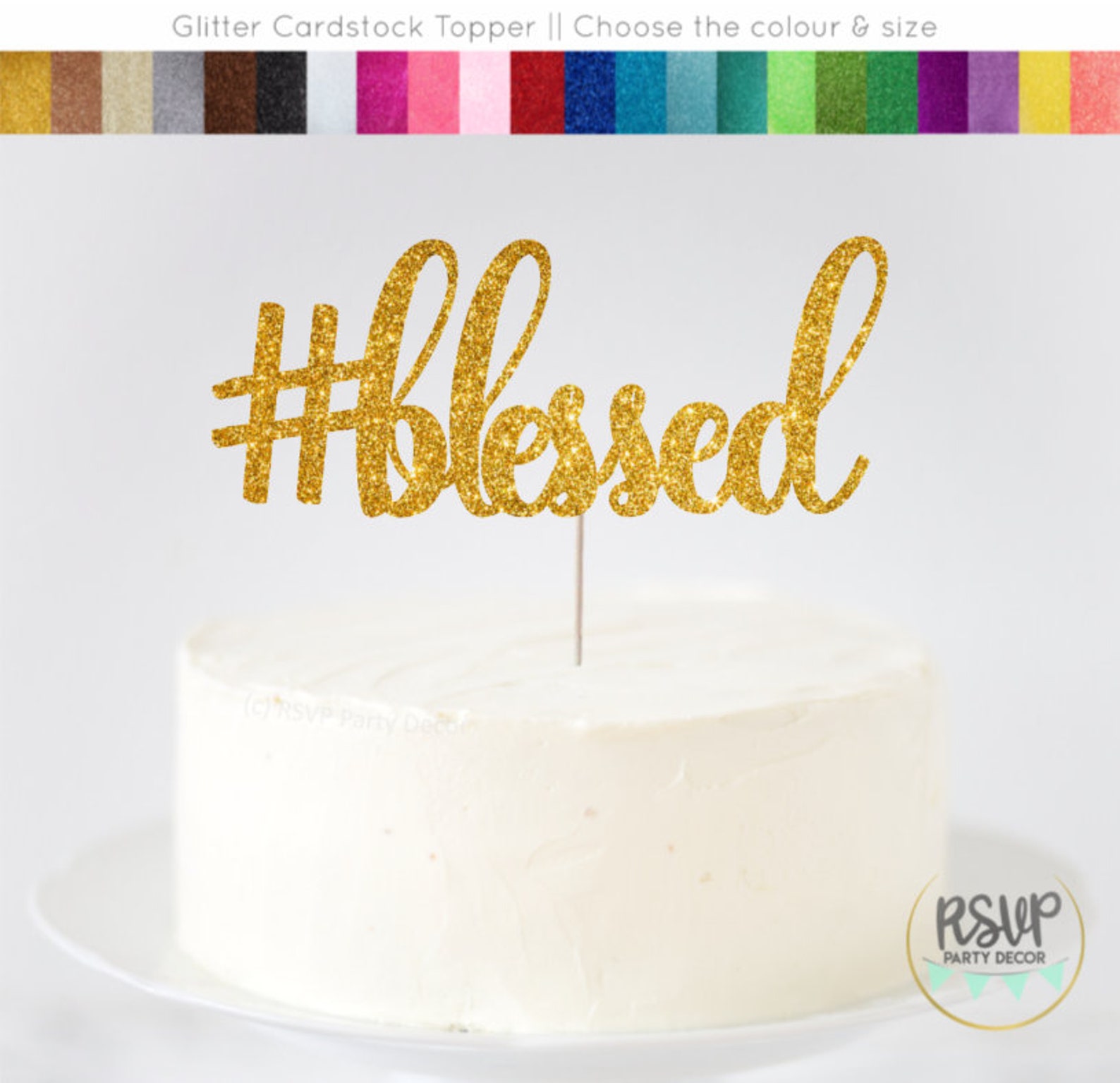Hashtag Blessed Cake Topper Baptism Cake Topper Funny - Etsy