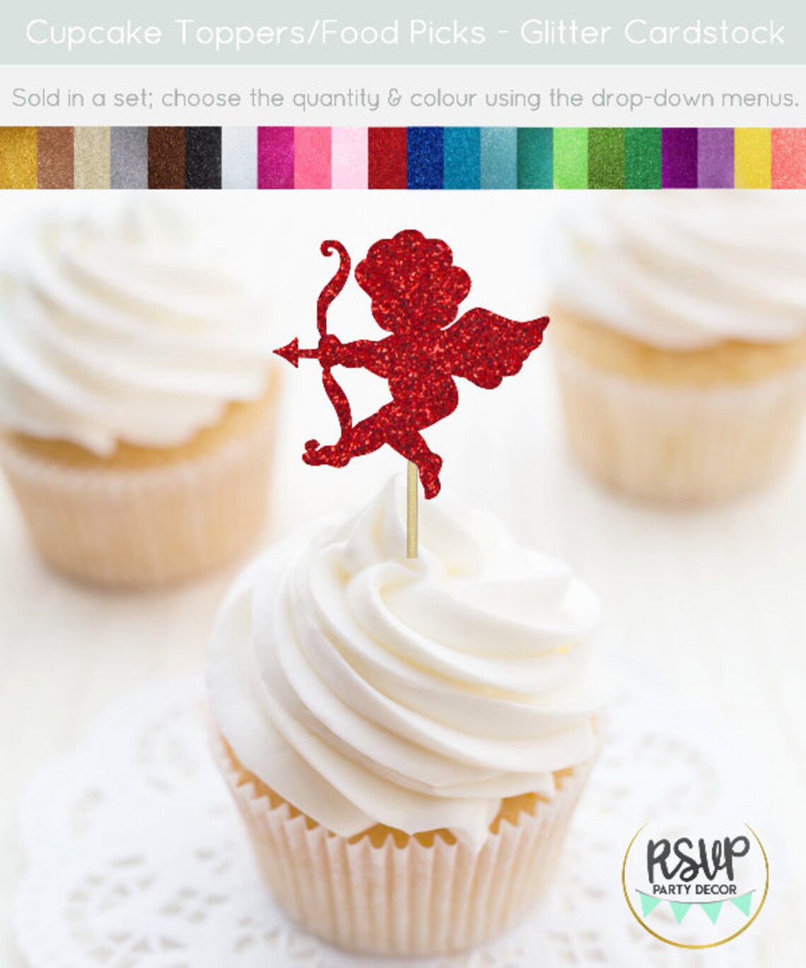 Cupid Cupcake Toppers Valentine's Day Cupcake Toppers - Etsy Canada