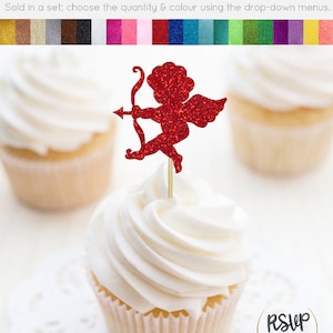 Cupid Cupcake Toppers, Valentine's Day Cupcake Toppers, Heaven Sent ...