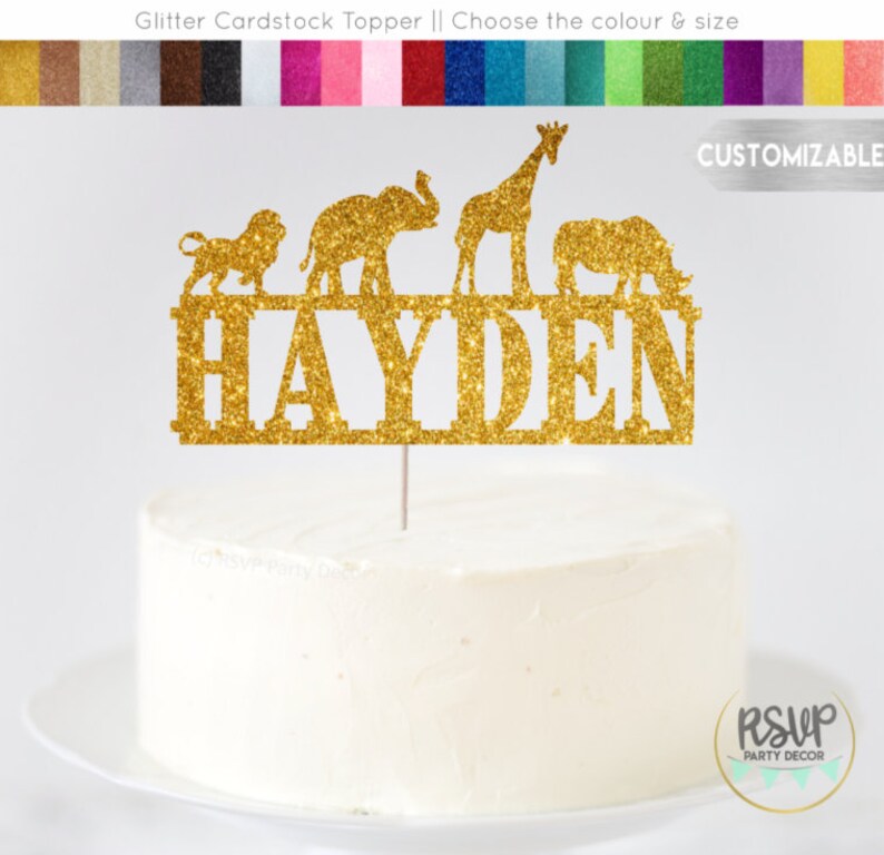 Custom Safari Cake Topper, Safari Birthday Party Decor, Jungle Party ...