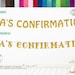 Custom Confirmation Banner, Confirmation Sign With Personalized Name ...