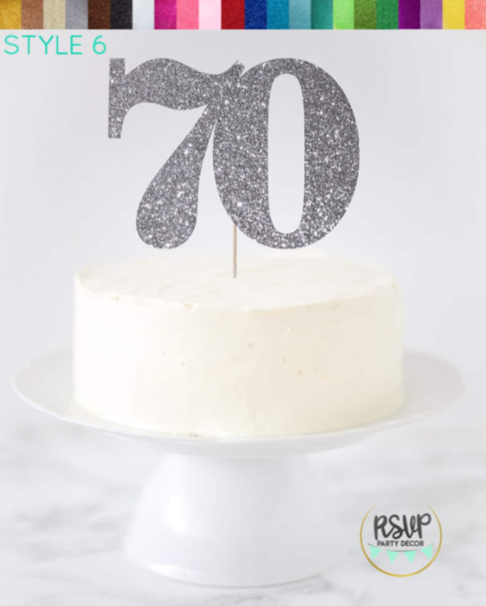 Seventy Cake Topper 70 Cake Topper 70th Birthday Decor 70th - Etsy