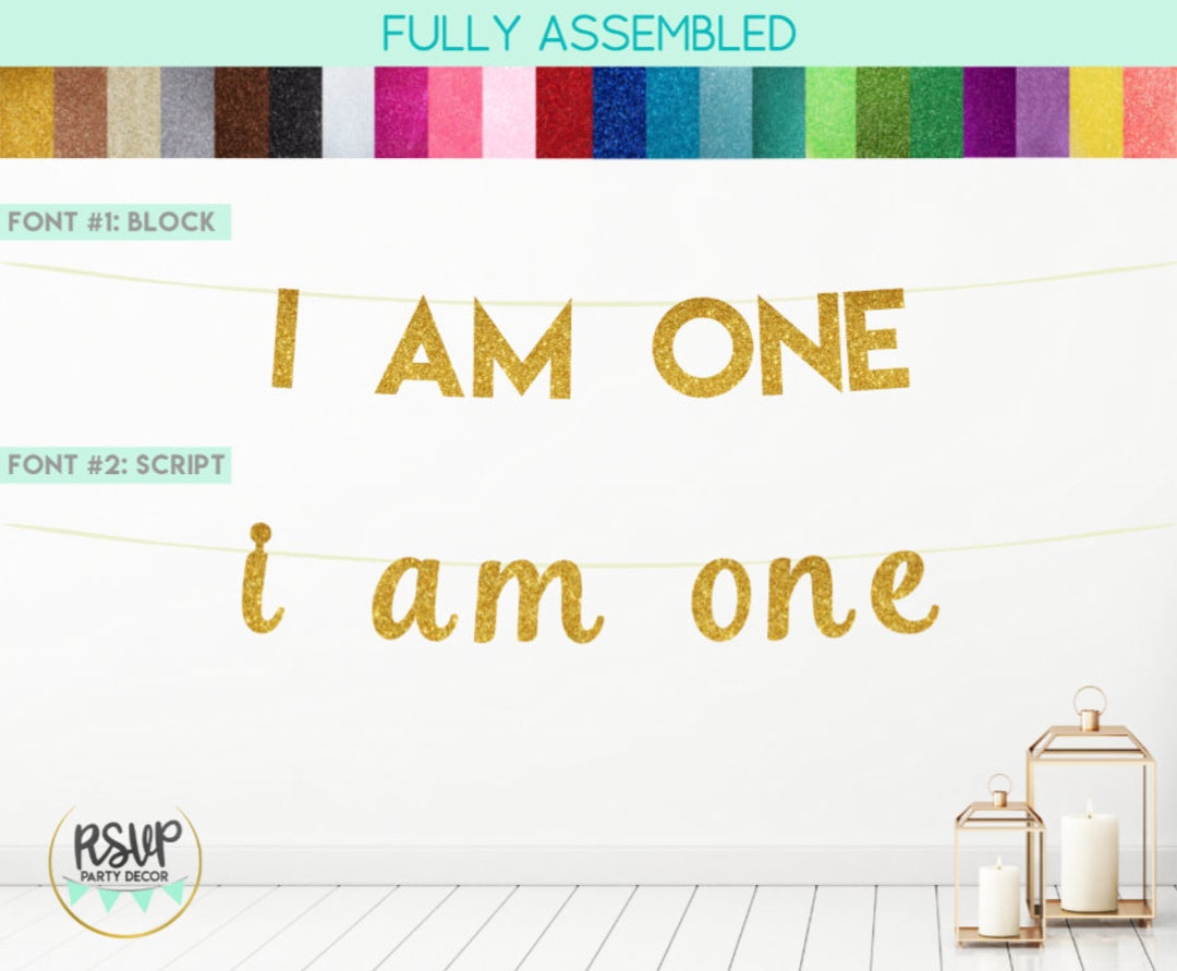 I Am One Banner, First Birthday Party Decorations, One Garland, 1st ...