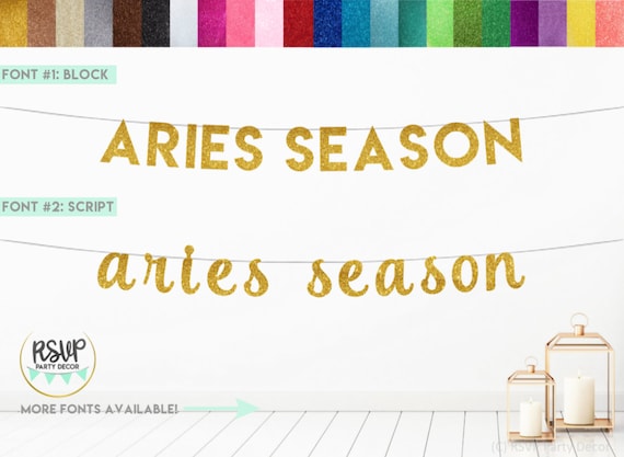 Aries Season Banner, Birthday Party Decorations, Astrology Birthday ...