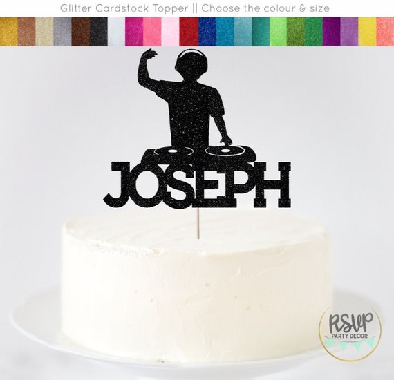 Custom DJ Cake Topper, Music Party Decorations, DJ Cake Topper, EDM ...