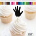Hand Cupcake Toppers, Five Finger Hand Cupcake Toppers, 5th Birthday ...