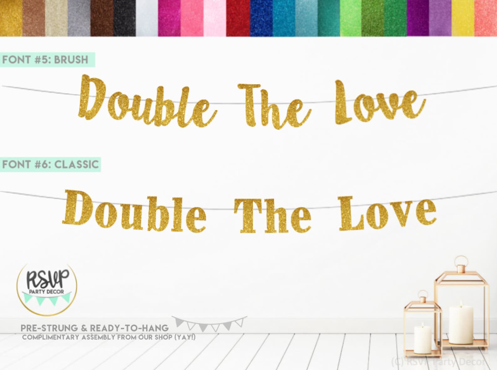 Double the Love Banner Double the Love Sign Twin Baby Shower - Etsy Canada