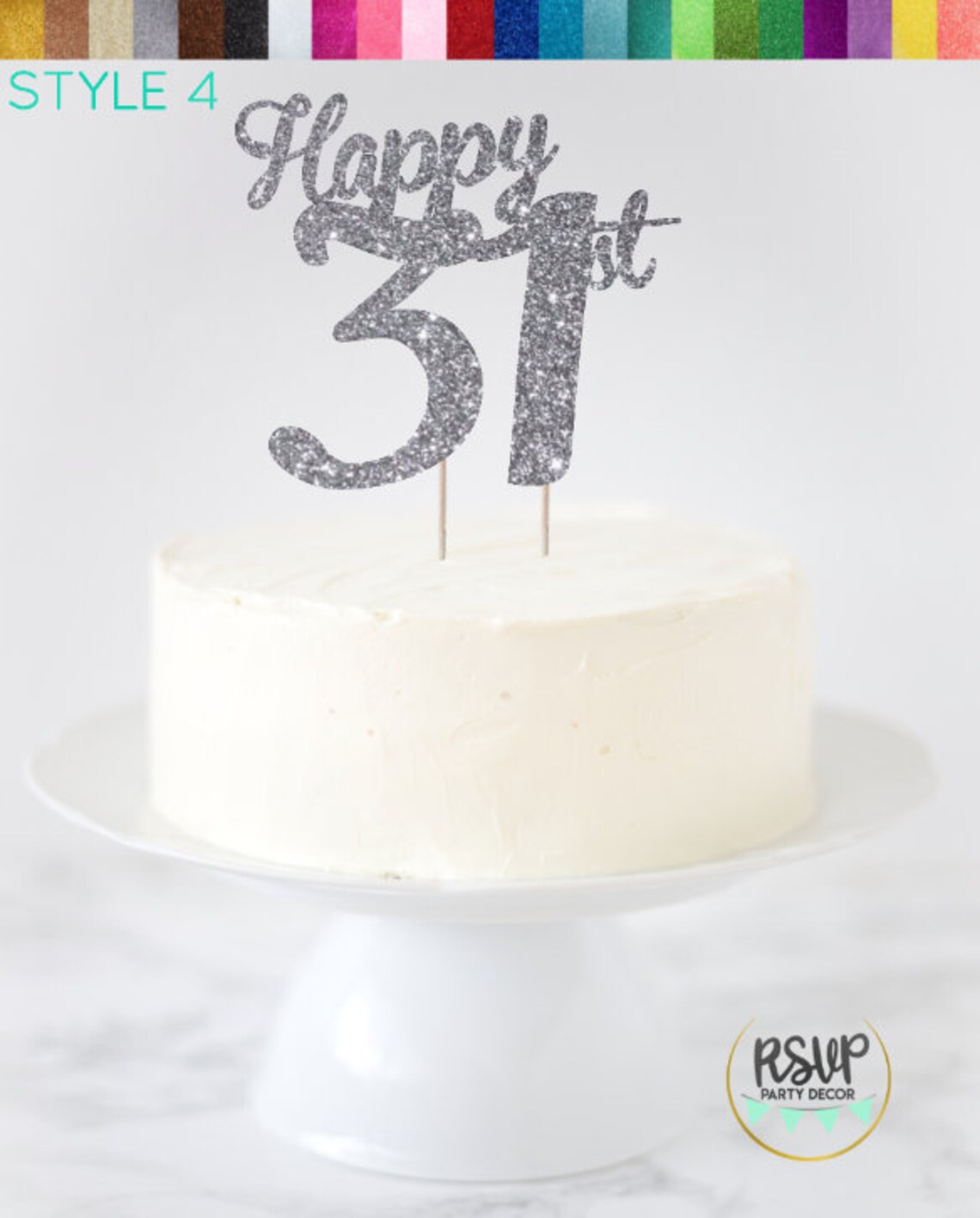 Thirty One Cake Topper, 31 Cake Topper, Thirtyone Cake Topper, Thirty ...