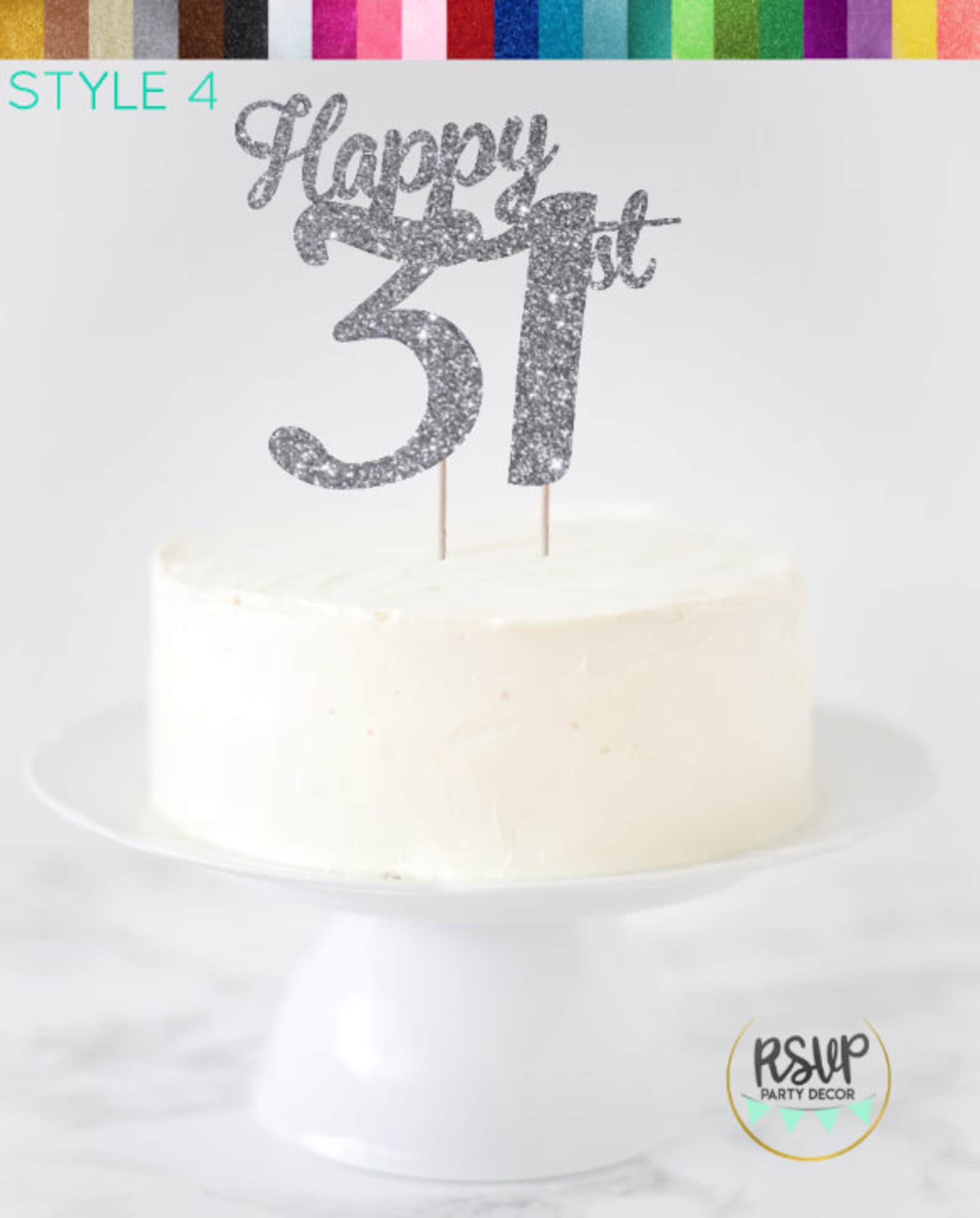 Thirty One Cake Topper, 31 Cake Topper, Thirtyone Cake Topper, Thirty ...