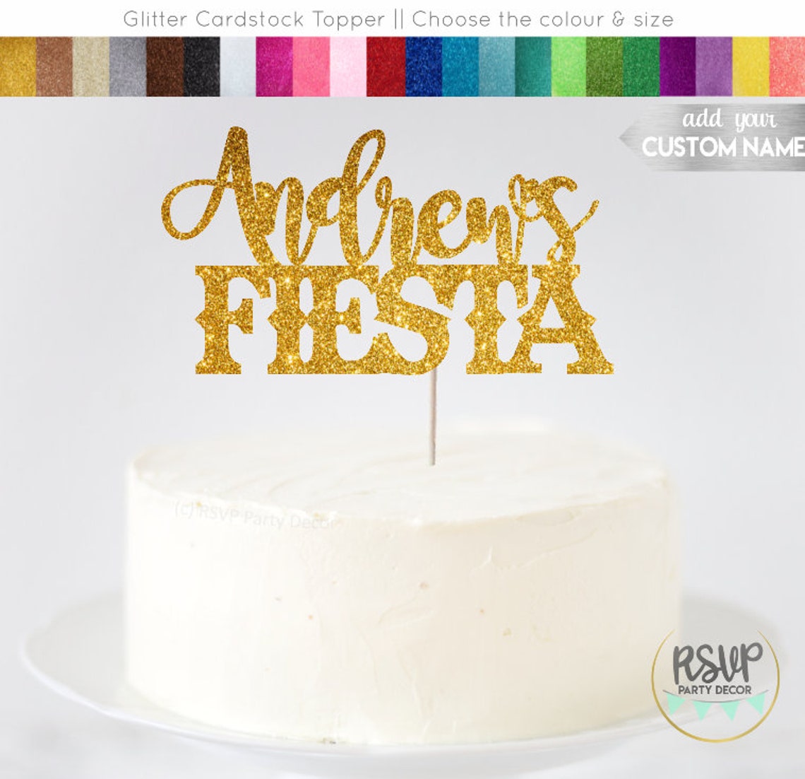 Custom Fiesta Cake Topper, Fiesta Party Decorations, Taco Themed ...