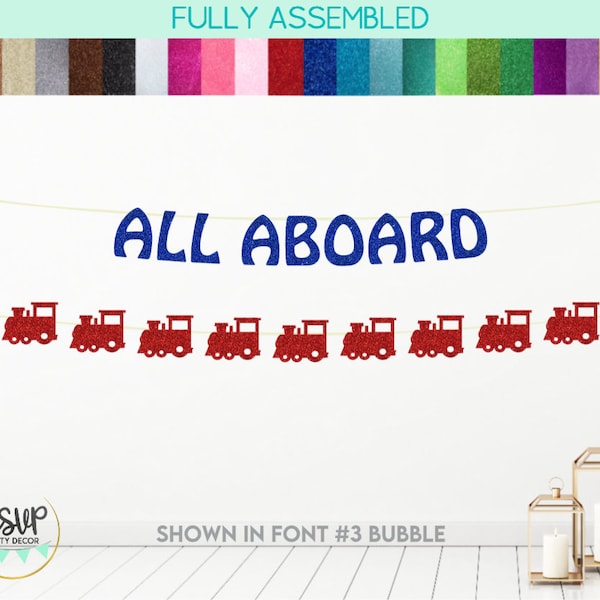 All Aboard Banner - Etsy