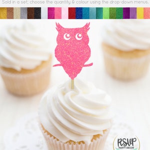 Owl Cupcake Toppers, Owl Food Picks, Owl Party Decor, Owl Baby Shower ...