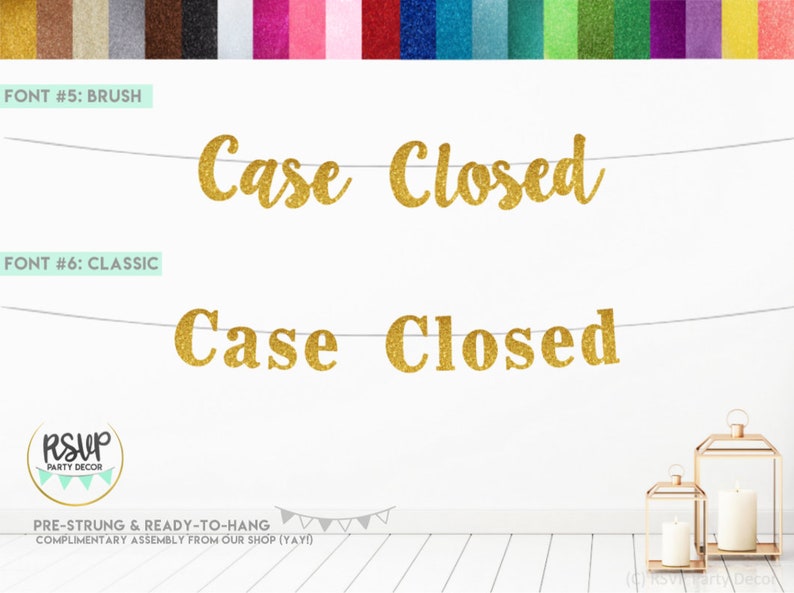Case Closed Banner, Law School Graduation Party Decor, Lawyer ...