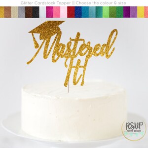 Mastered It Cake Topper, Masters Graduation Cake Topper, Masters ...