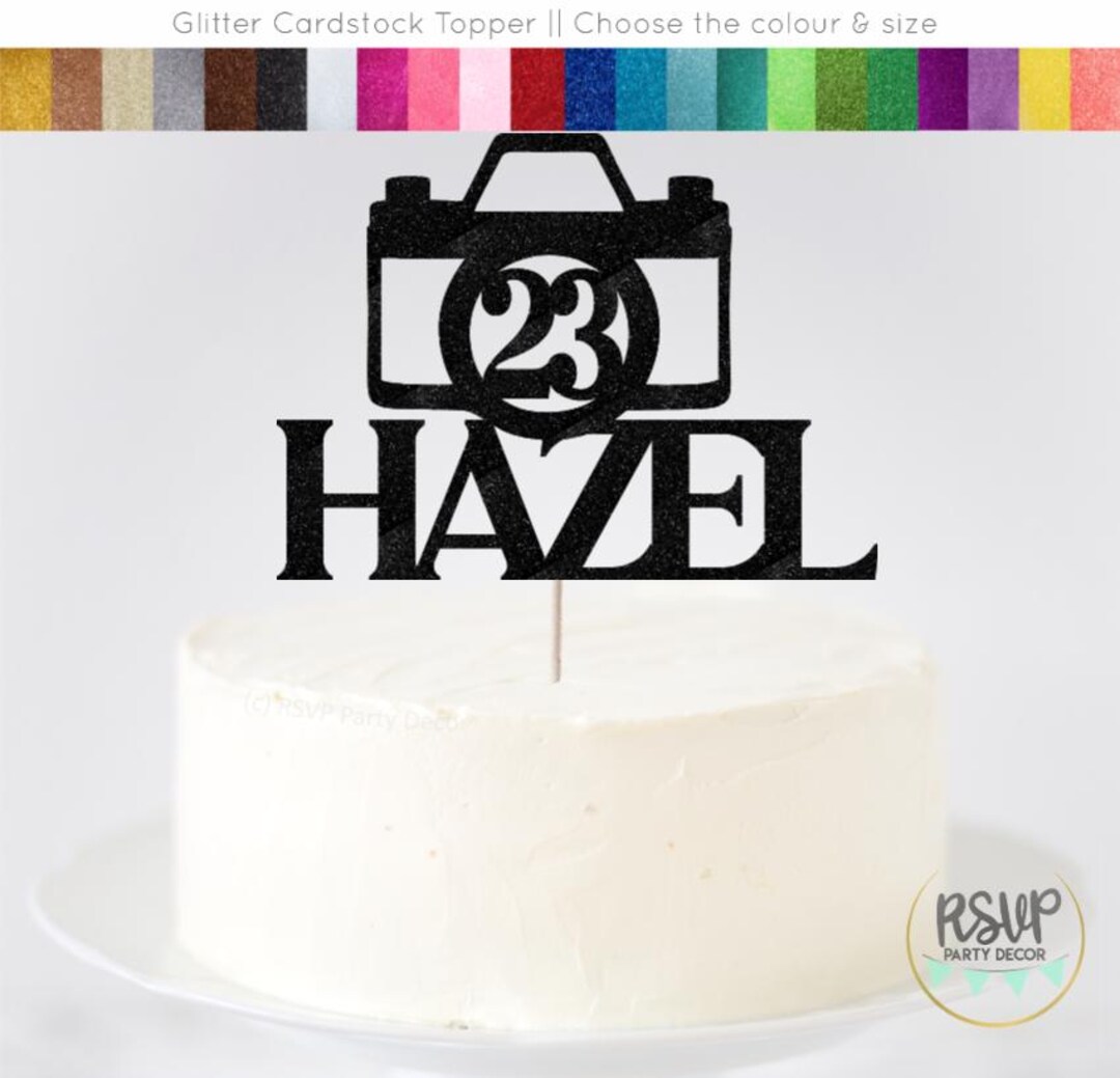 Custom Camera Cake Topper, Photography Birthday Party Decorations ...