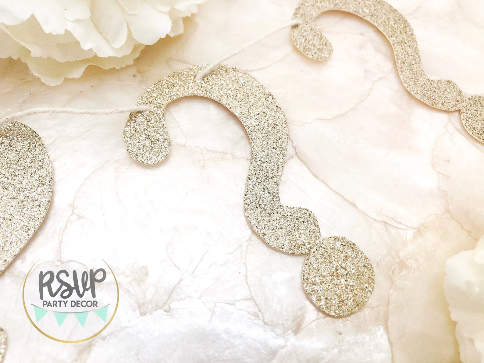 Question Mark Garland Glitter Question Mark Banner Gender - Etsy