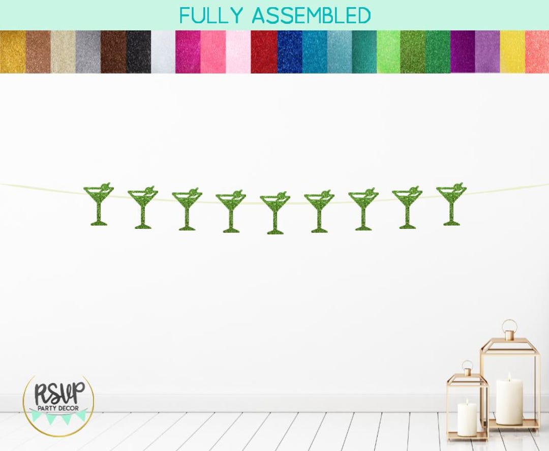 Martini Garland, Martini Birthday Banner, Tini Themed Party Decor ...