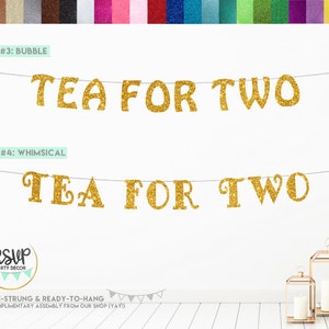 Tea for Two Banner, Tea Party Banner, Tea Themed 2nd Birthday Decor ...