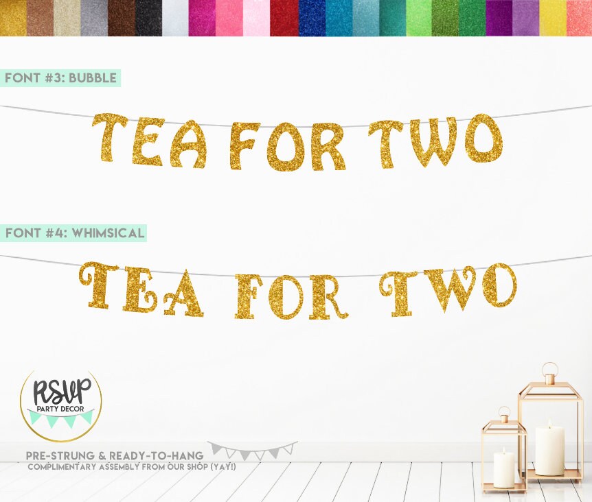 Tea for Two Banner Tea Party Banner Tea Themed 2nd Birthday | Etsy