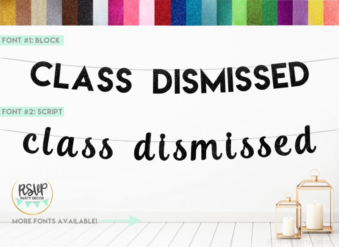 Class Dismissed Banner Graduation Banner Graduation Party | Etsy